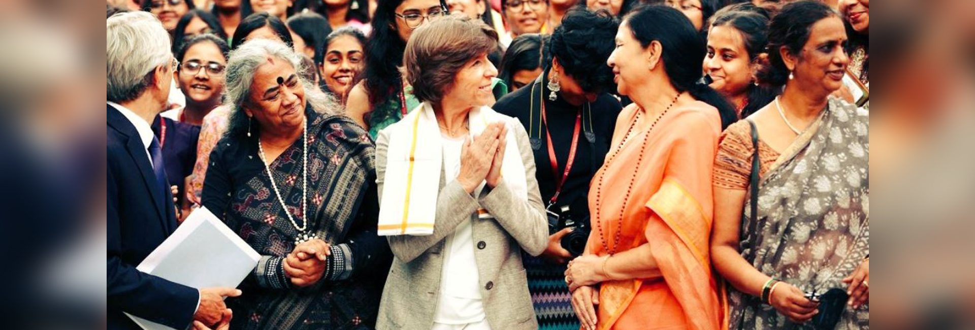 The foreign minister of France, Catherine Colonna, on her first visit ...